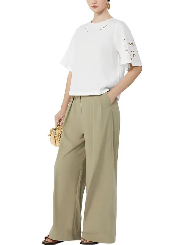 Max Mara Embroidered Top - White
