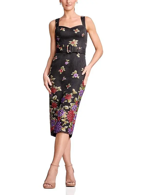 Dress The Population Nicole Sleeveless Bodycon Dress - Black Multi