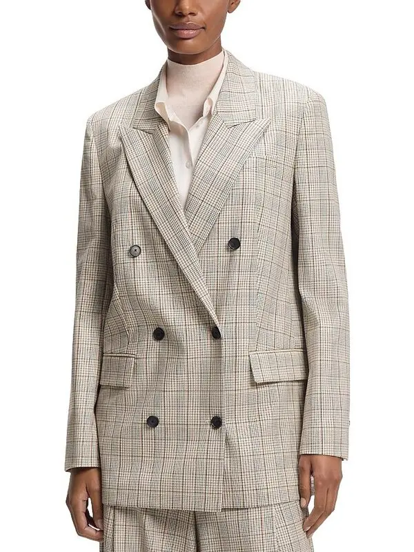 BOSS Jukana Tailored Jacket - Sea Blossom Plaid