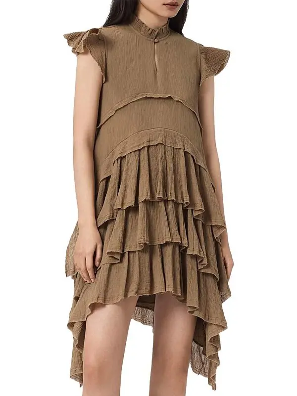 ALLSAINTS Cavarly Mini Dress - Butternut Brown