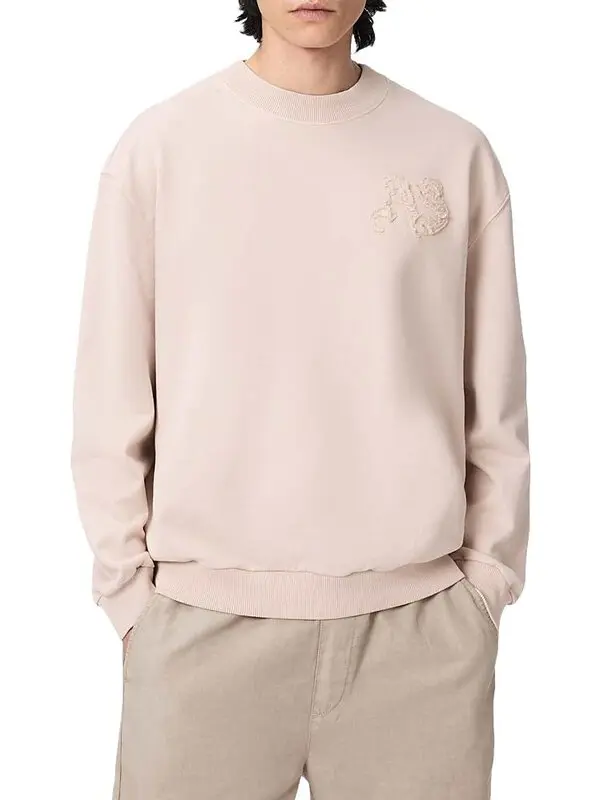 ALLSAINTS Insignia Crewneck Sweatshirt - Crystal Pink