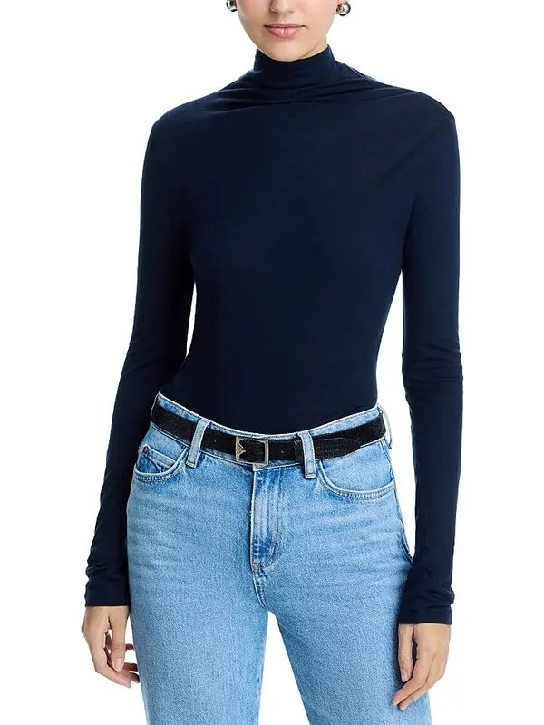 BOSS Elavu Turtleneck Top - Dark Blue