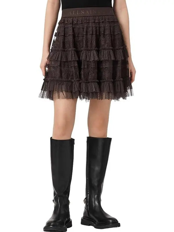 ALLSAINTS Arlea Mini Skirt - Bottle Brown