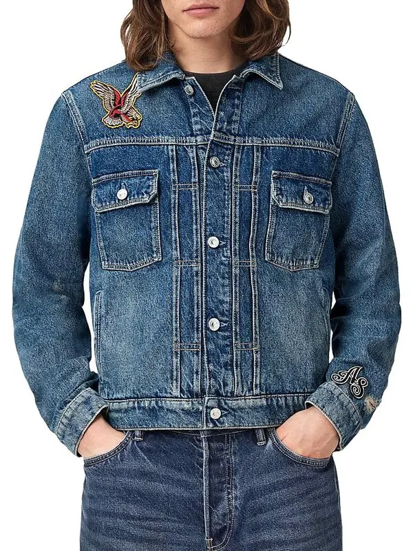ALLSAINTS Exile Patch Jacket - Washed Indigo