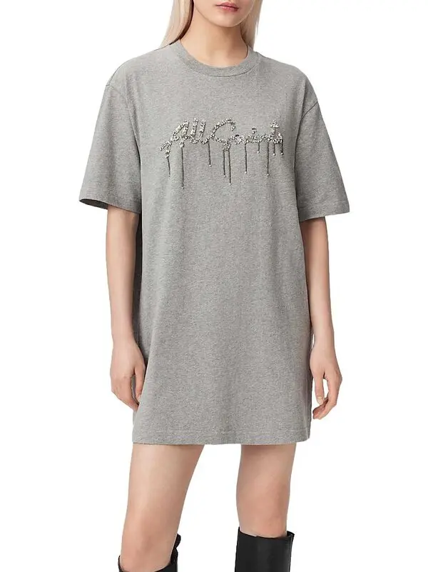 ALLSAINTS Chains Tee Dress - Grey Melange
