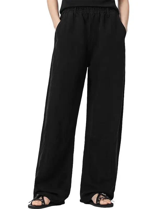ALLSAINTS Jett Pull On Wide Leg Pants - Black