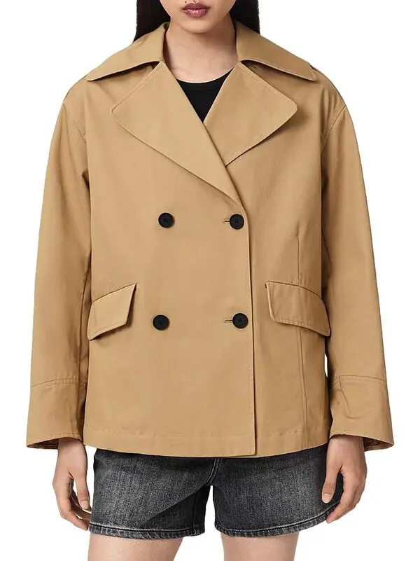 ALLSAINTS Connie Trench Coat - Pinto Brown