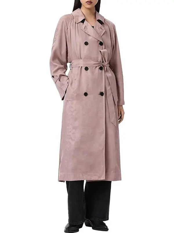 ALLSAINTS Lizie Trench Coat - Shadow Pink