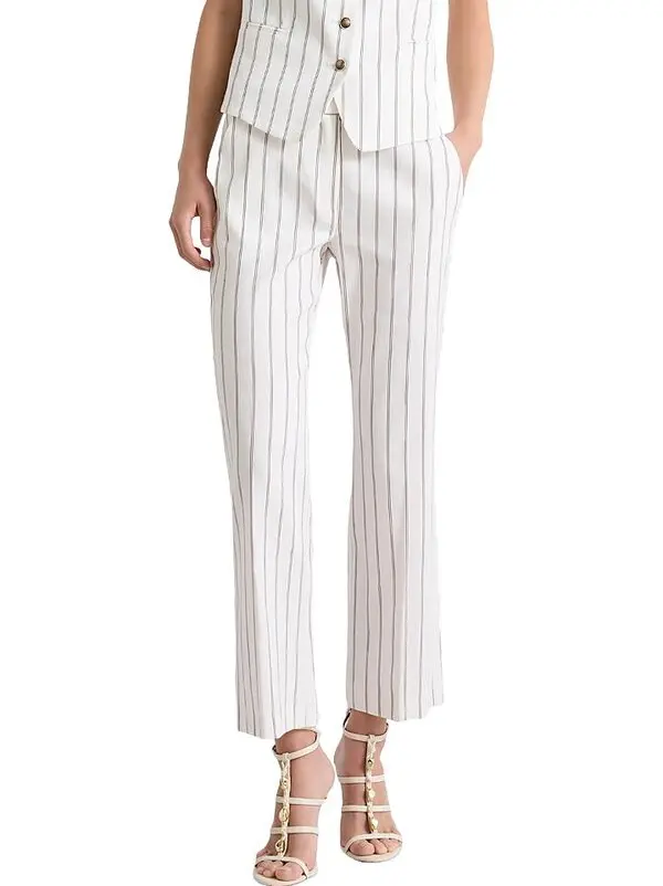 Marella Striped Pants - White