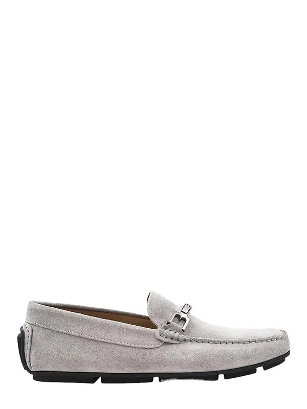 Bruno Magli Taso Suede Loafers - Light Grey