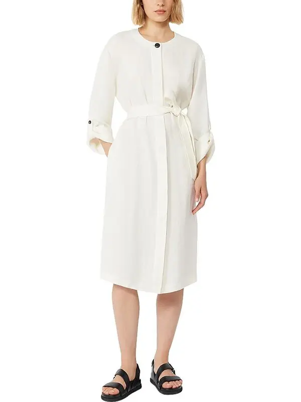 Max Mara Mstlembo Faded Linen Twill Dress - Natural