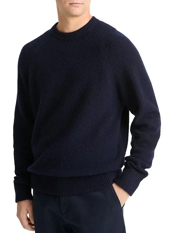 Vince Micro Boucle Wool Cashmere Sweater - Coastal
