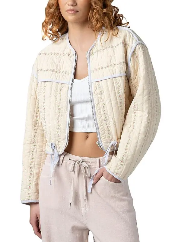 Blanknyc Embroidered Quilted Jacket - Feeling Pretty