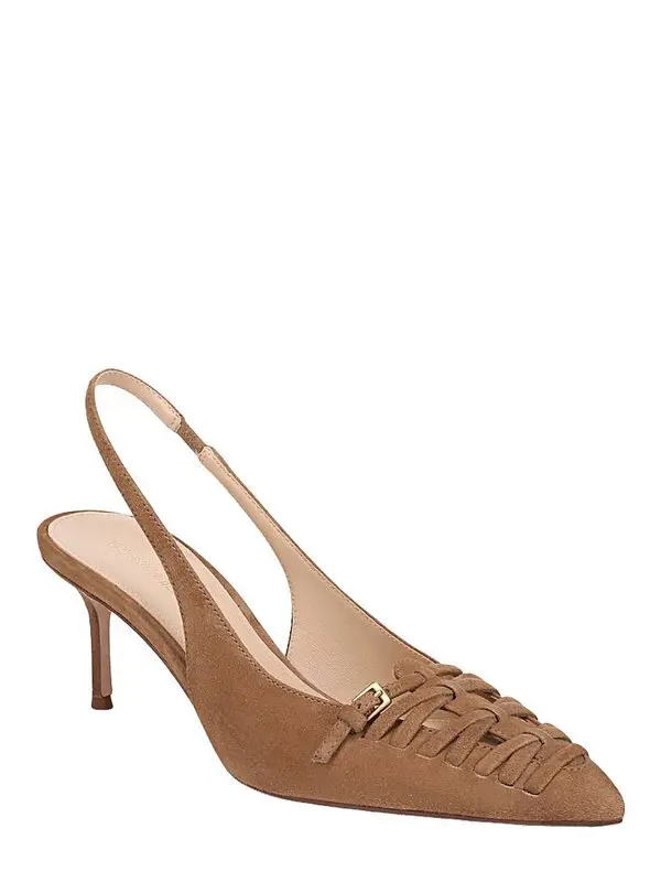 Veronica Beard Rashida Slingback Pumps - Chestnut