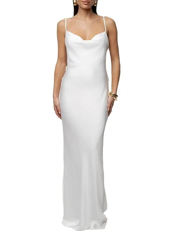 JLUXLABEL Down The Aisle Satin Gown - Ivory