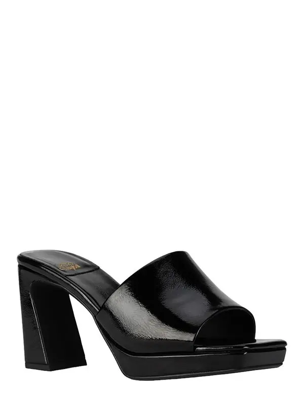 Jeffrey Campbell Platform Sandals - Black Crinkle Patent