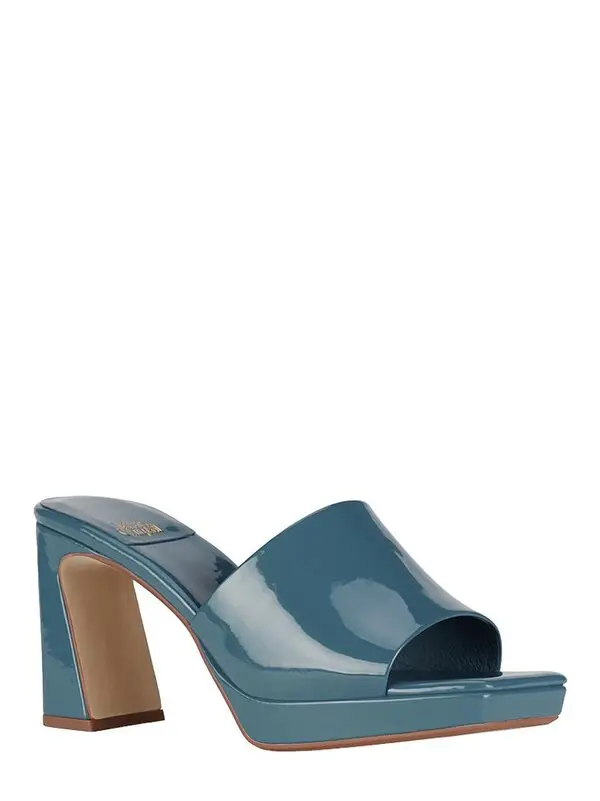Jeffrey Campbell Platform Sandals - Dusty Blue Patent