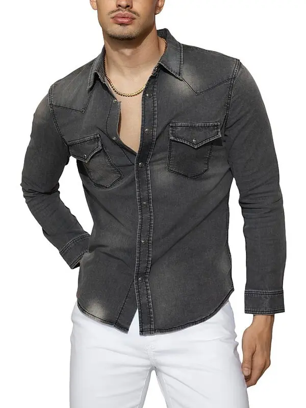 Monfrère Eastwood Denim Shirt - Smokescreen