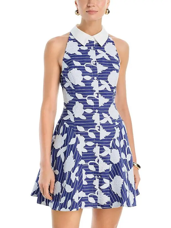MILLY Maxine Mini Dress - Blue/white