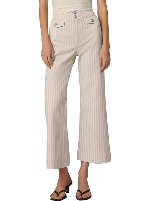 Joe's Jeans The Ellia Ankle Wide Leg Jeans - Natural Stripe