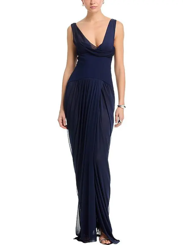 Black Halo Sylara Gown - Navy