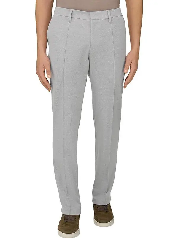 Boggi Milano Regular Fit Cotton Blend Jersey Trousers - Grey