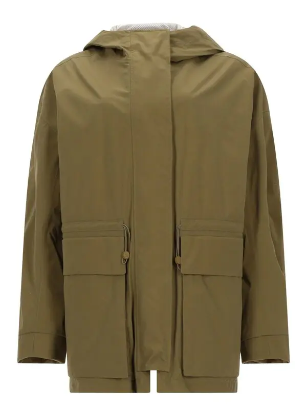 Herno Short Hooded Parka - Military Green