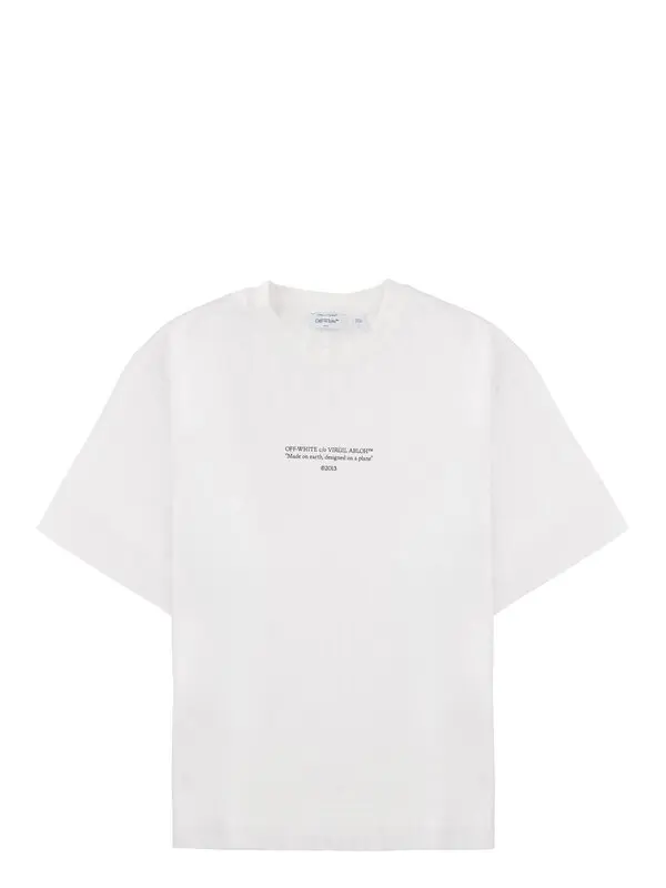 Off-White T-shirt Con Logo - White