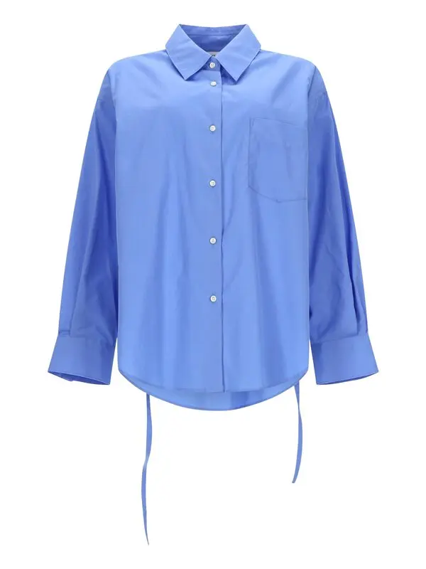 Aspesi Lace-up Shirt - Azure