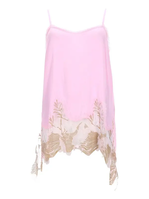 Fabiana Filippi Top With Lace Details - Pink
