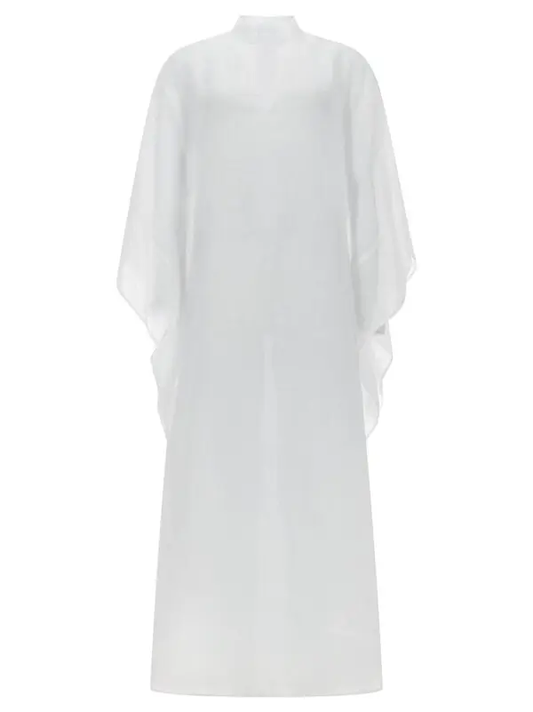 120% Lino Linen Caftan - White