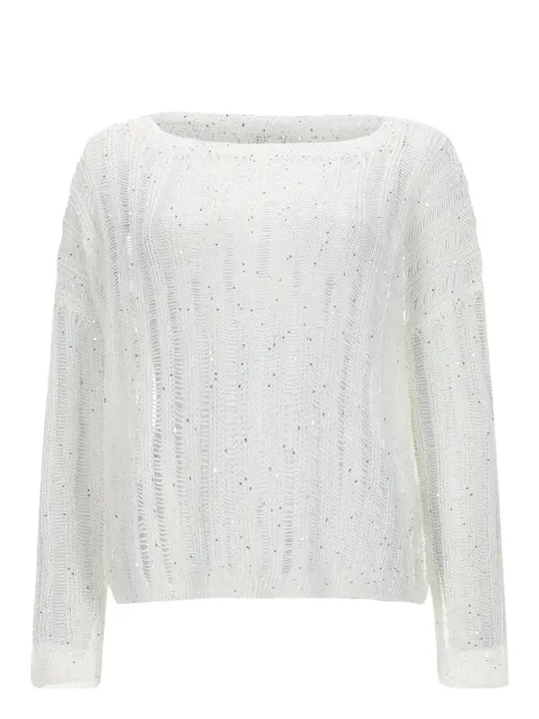 120% Lino Linen Knit Top - White