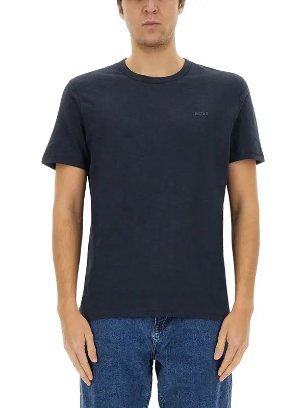 BOSS T-shirt Con Logo - Blue