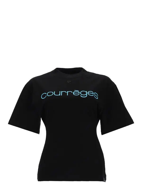 COURREGES Logo T-shirt - Black