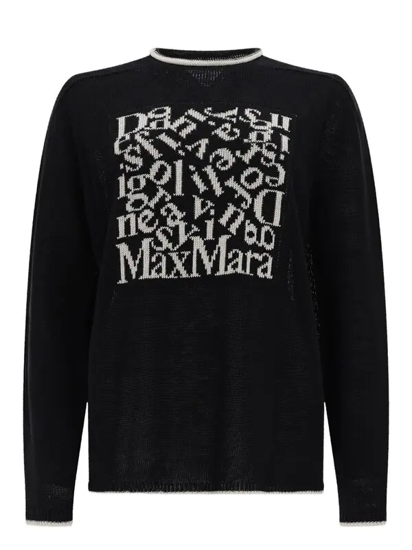 Max Mara Maglia "attore" In Lino - Black