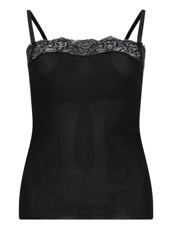 Saint Laurent Canotta Con Pizzo - Black