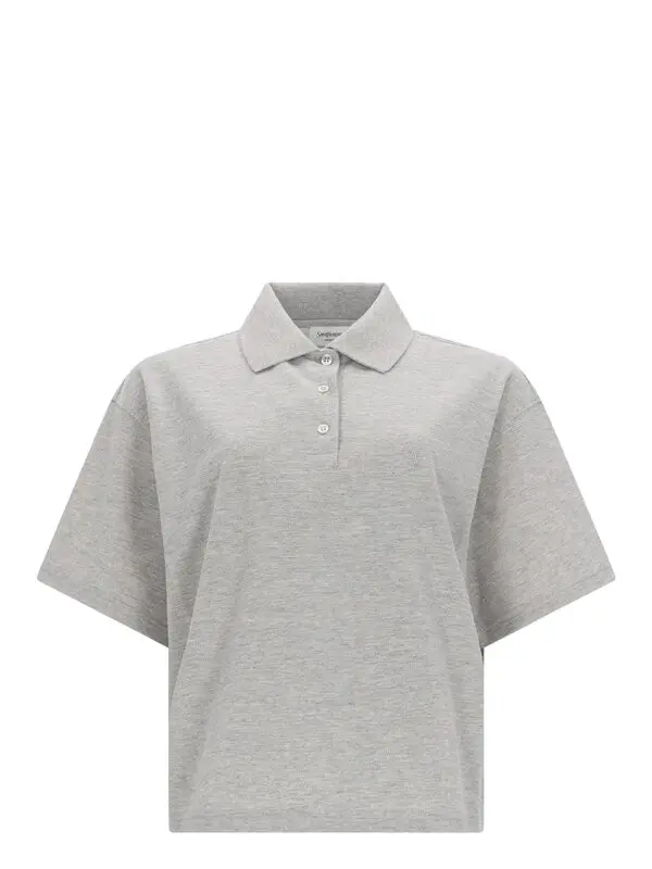 Saint Laurent Polo With Logo - Grey