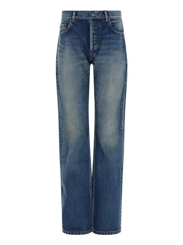 Saint Laurent Straight Leg Jeans - Blue