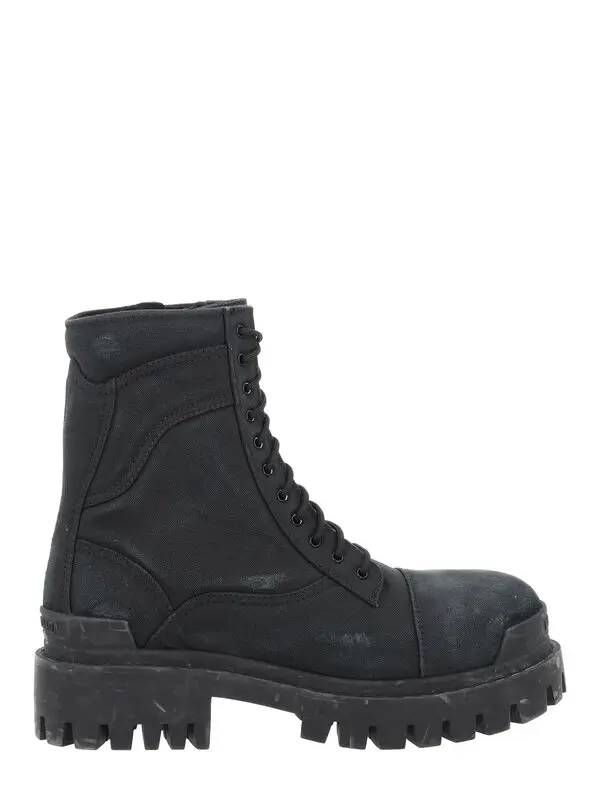 Balenciaga Combat Strike Boots - Black