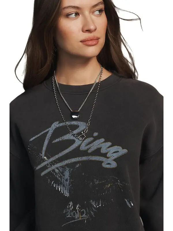 ANINE BING Spencer Sweatshirt - Washed Black