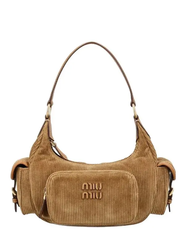 Miu Miu Corduroy Pocket Shoulder Bag - Cinnamon