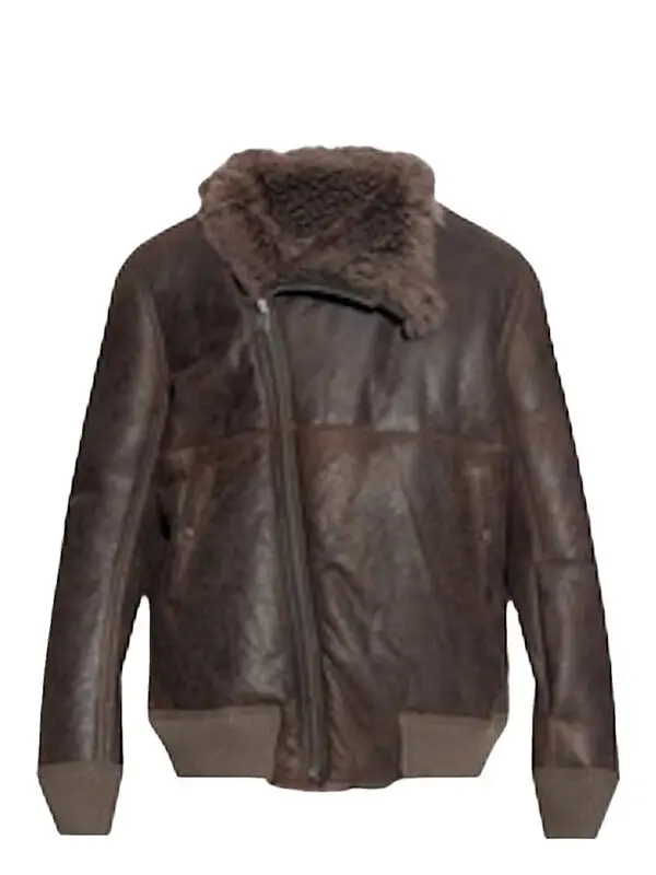 Rick Owens Montone Hollywood Flight Bomber Jacket - Dark Dust