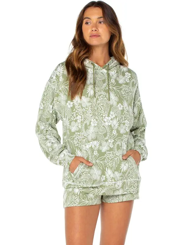 Roxy Surfing Moonlight Printed Hoodie - Sage On The Prowl