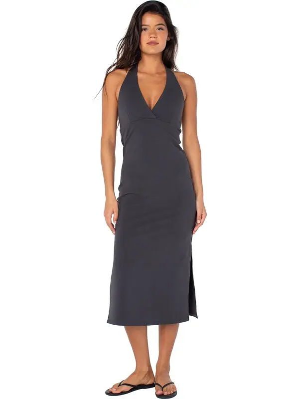 Roxy South Shore Midi Dress - Phantom Solid