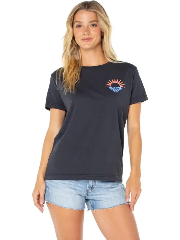 Roxy Surrounded Sunshine Tee - Phantom Surrounded By Sunshine