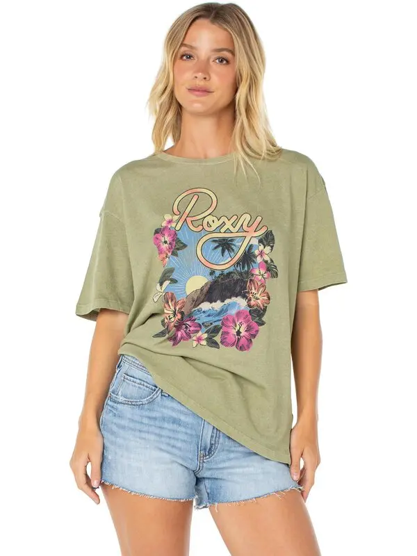 Roxy Graphic Short Sleeve Tee - Sage Surfin