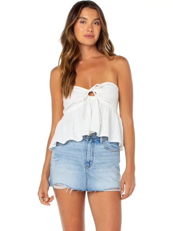 Roxy Ventura Tube Top - Cloud Dancer Solid