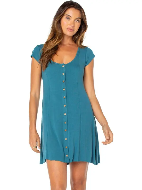 Roxy Sea Breeze Mini Dress - Dragonfly Solid
