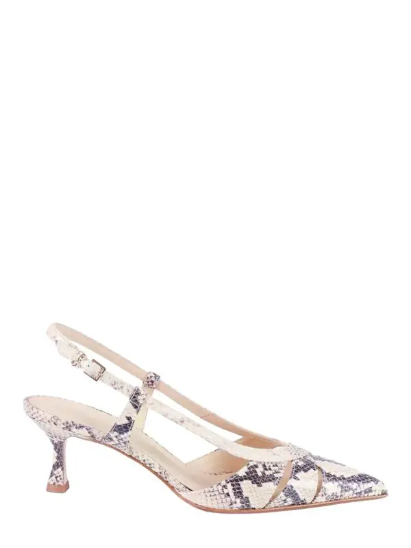 SERGIO LEVANTESI Edda Cut-out Slingback Pumps - Neutrals