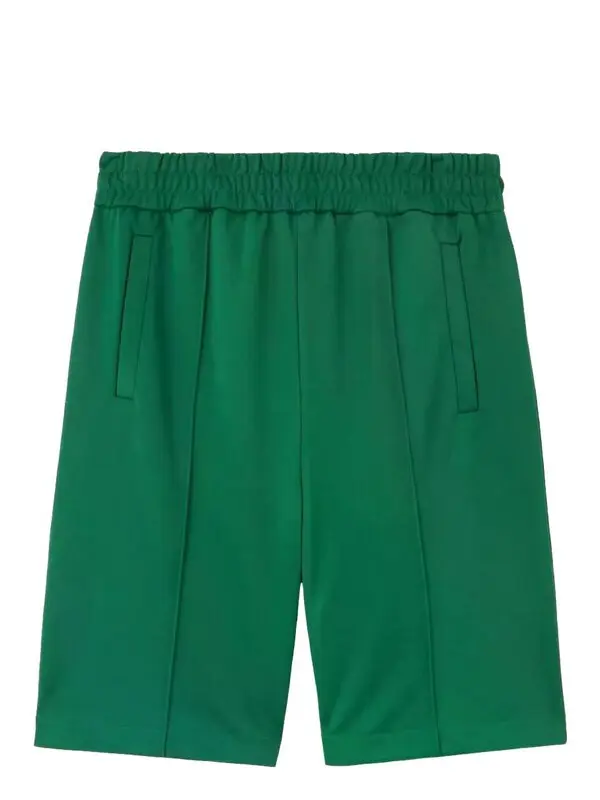 Palm Angels Curved Logo Track Shorts - Green